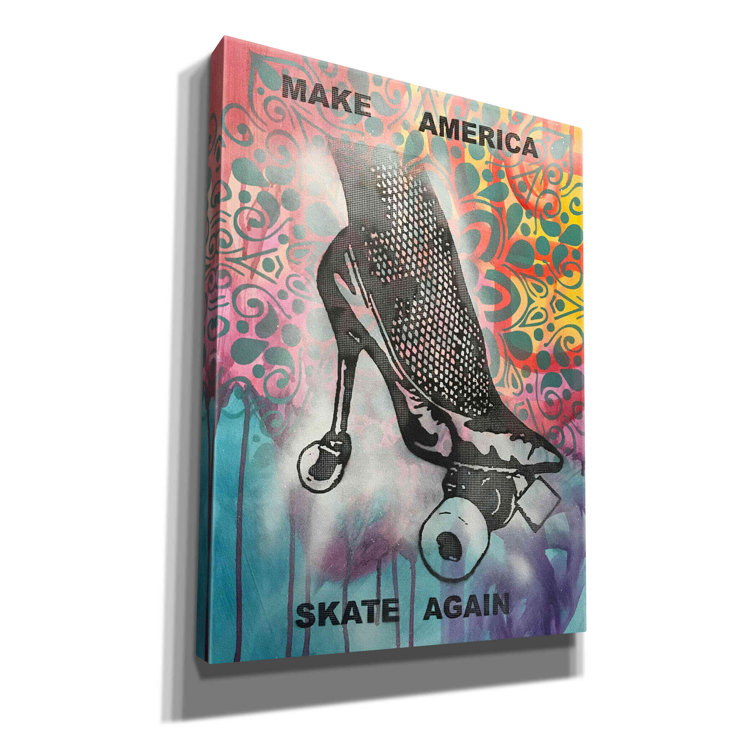 Latitude Run® Make America Skate Again by Dean Russo - Wrapped Canvas ...